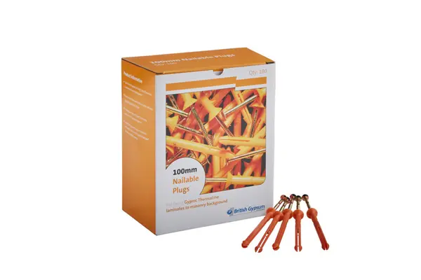 British Gypsum Nailable Plugs 100mm | For Insulated Plasterboard ...
