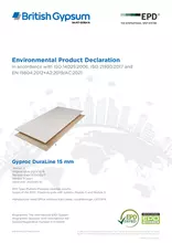 Gyproc DuraLine 15mm | High Density Plasterboard | British Gypsum
