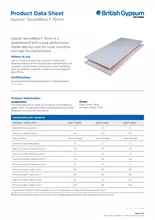 Gyproc SoundBloc F 15mm | Fire Rated Acoustic Plasterboard | British Gypsum